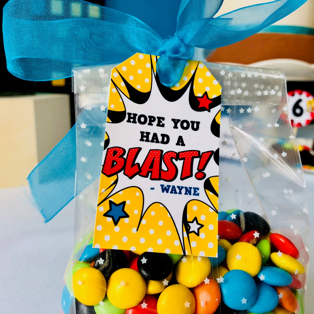 Superhero Gift Tags/ Superhero Boys Gift Labels/ Superhero Kids Party ...