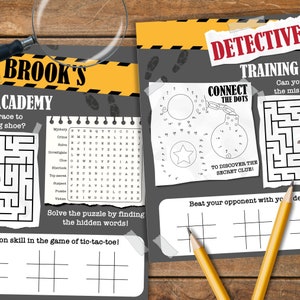 Detective Party Kids Birthday Coloring Page EDITABLE Printable | Spy ...