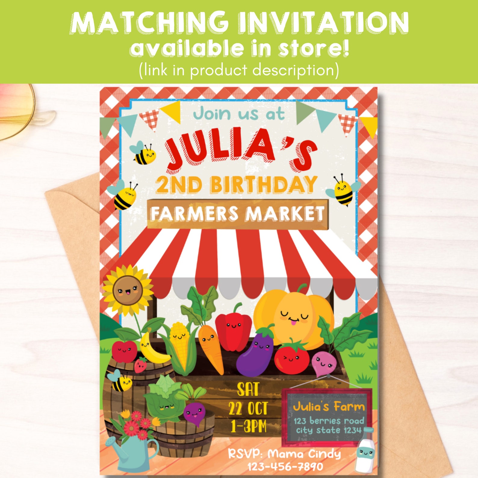 Farmers Market Fruits & Vegetables Signs EDITABLE Printable, Farmers ...