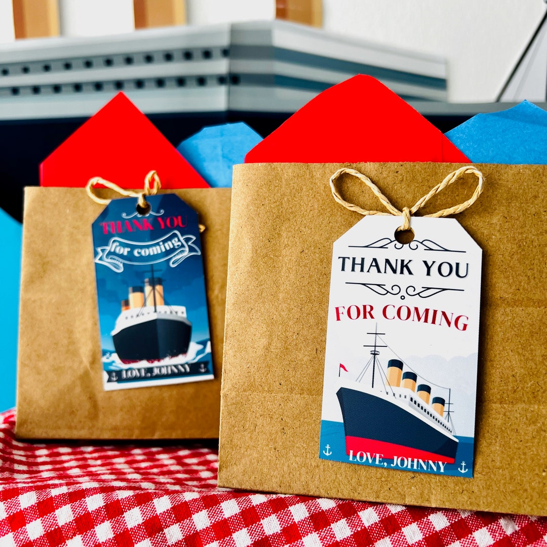Titanic Party Favors Gift Tags EDITABLE Printable | Personalised ...