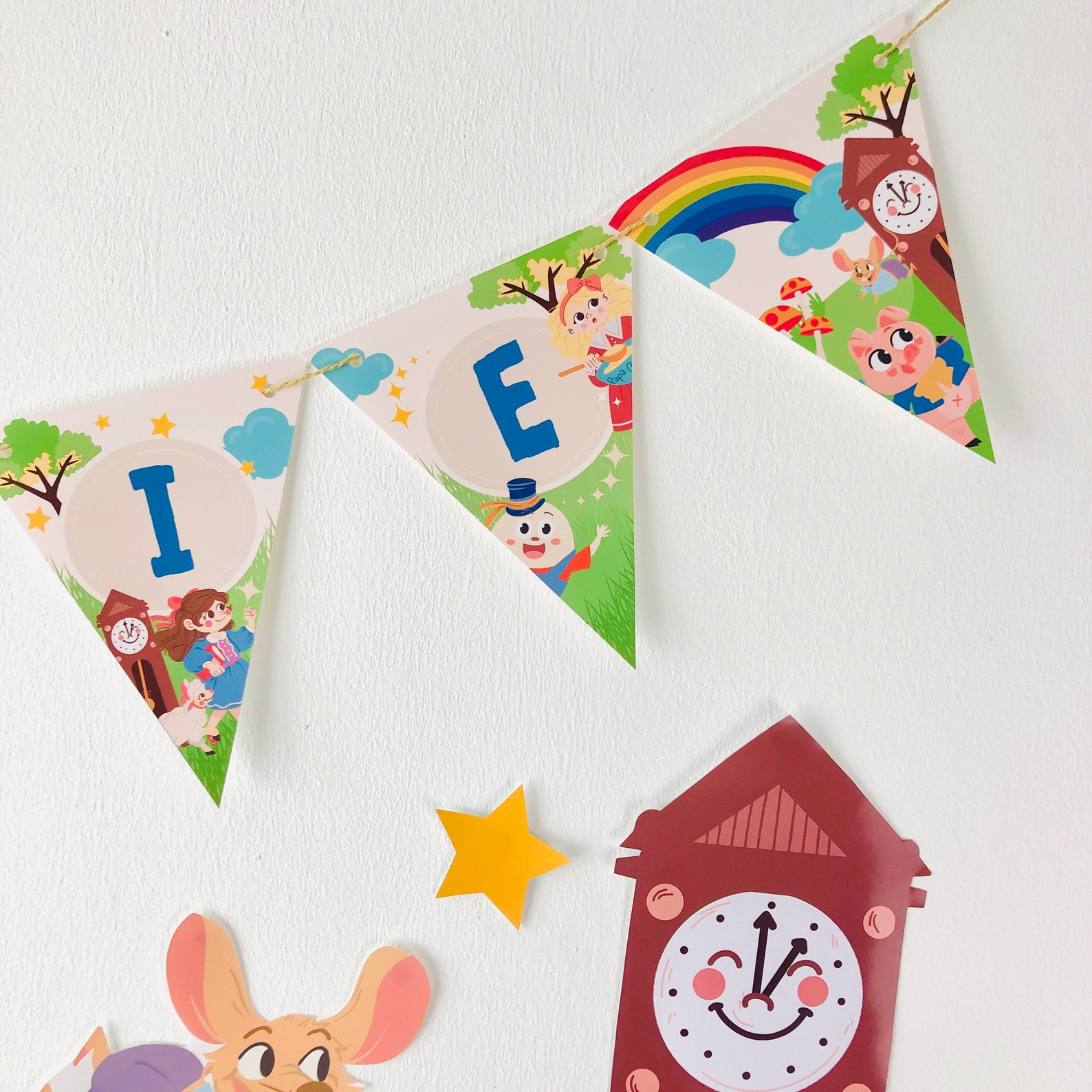 Nursery Rhyme Storybook Birthday Banner/ First Birthday Party - Etsy