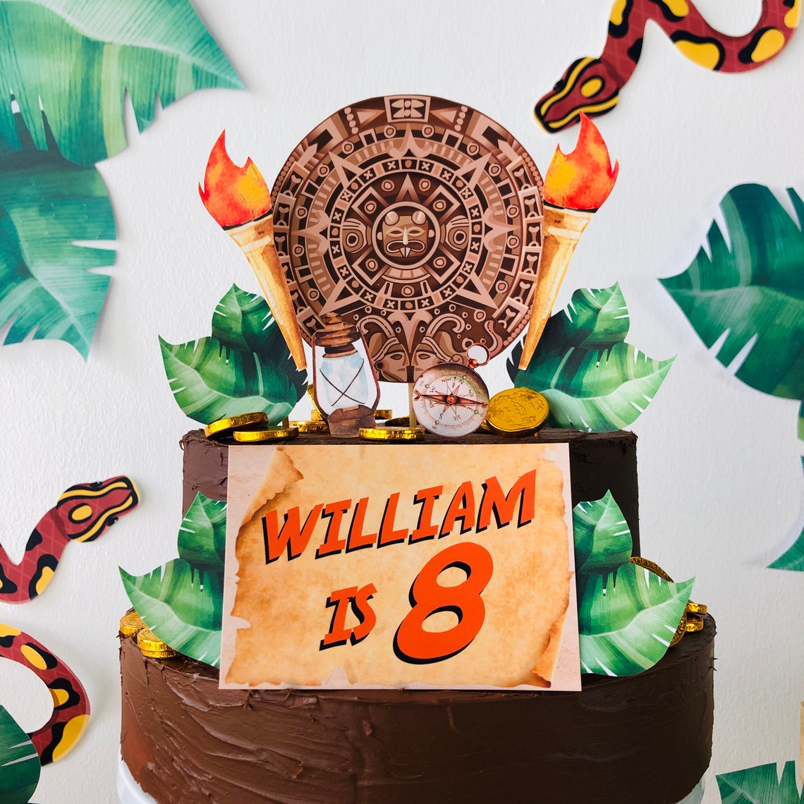 Indiana Jones Cake Topper/ Adventure Explorer Cake Topper/ Egypt Cake ...