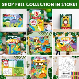 Dinosaur Birthday Party Bingo Game EDITABLE Printable | Prehistoric ...