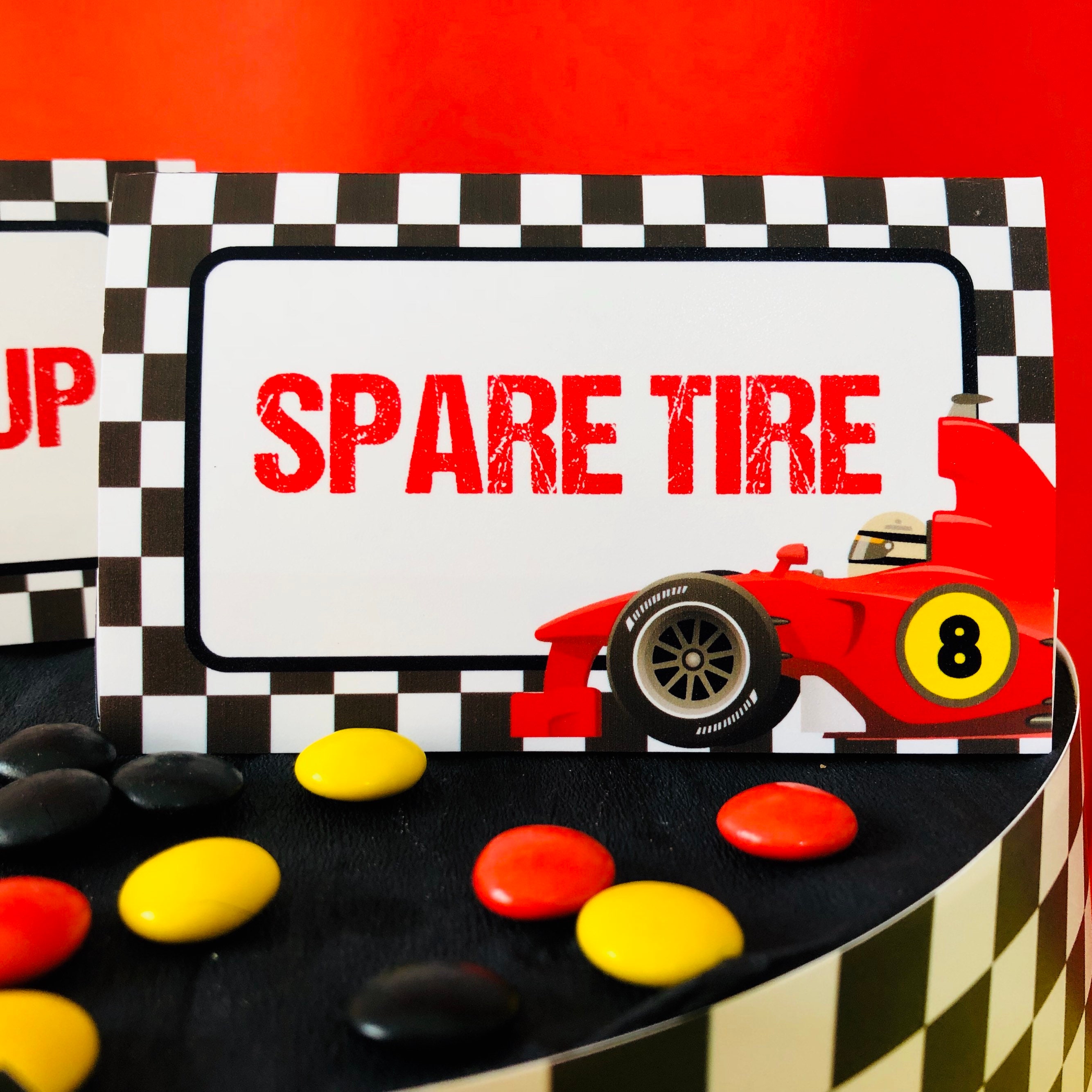 Race Car Party Food Tents, Editable Food Labels (printable) - Etsy