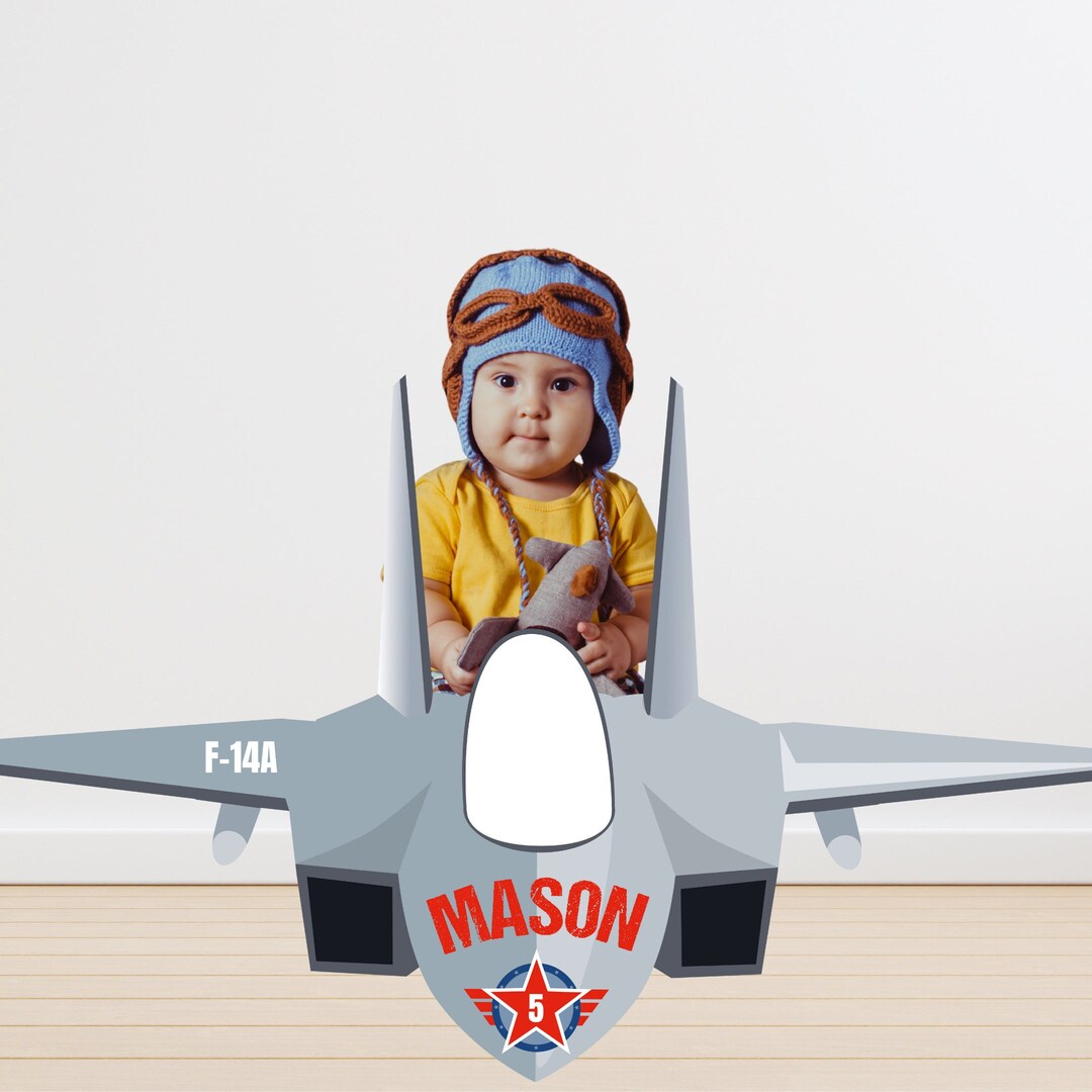 Fighter Pilot Party Photo Booth Frame EDITABLE Printable | Military Jet ...