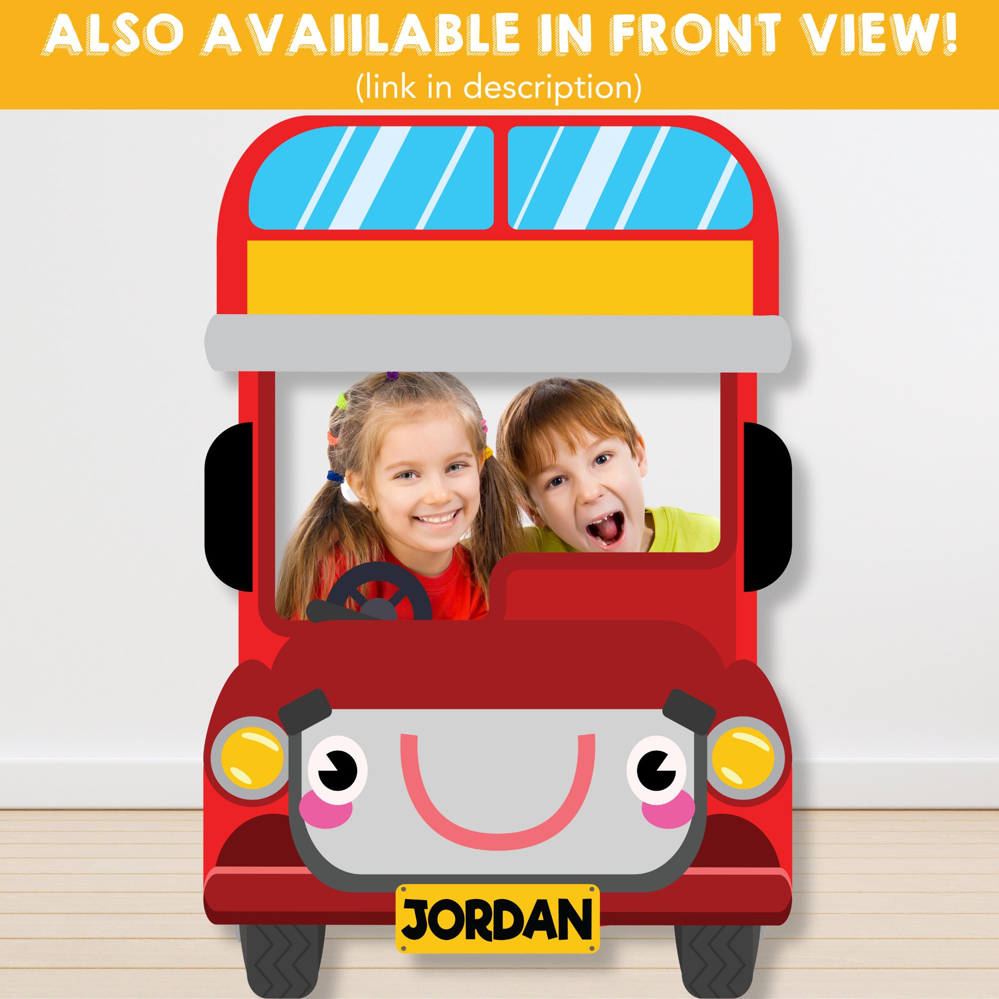 Red London Bus Photo Booth Frame, Editable Party Prop (printable) - Etsy