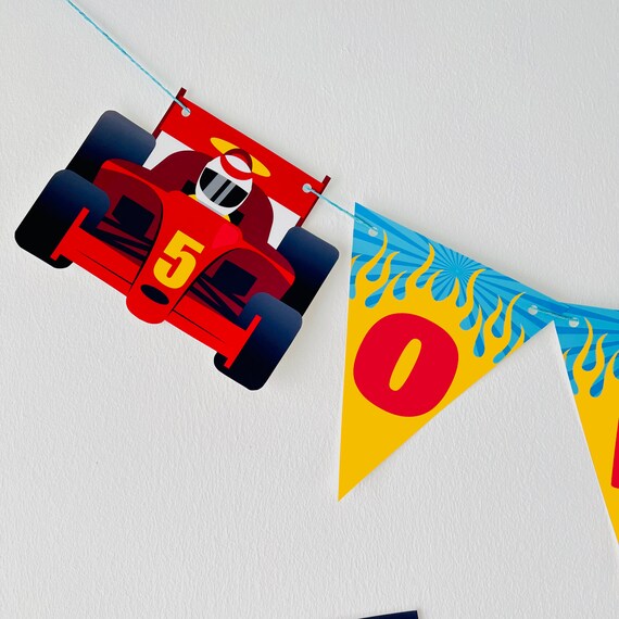 Car Racing Birthday Banner Editable Printable/ Race Car Banner/ Go Kart ...