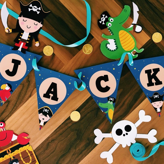 Pirate Party Birthday Party Banner/ Party Bunting/ Party Sign EDITABLE ...