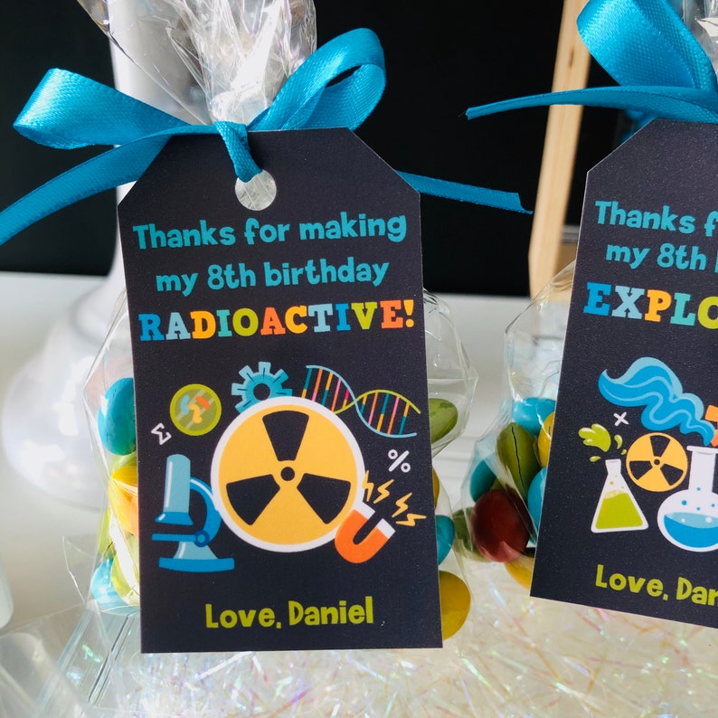 Mad Science Party Favors Gift Tags/ Scientist Gift Tags - Etsy