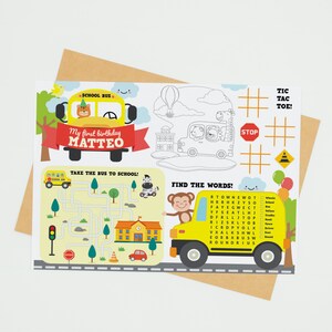 Wheels on the Bus Party Games Party Activities Kit/ Back to School ...