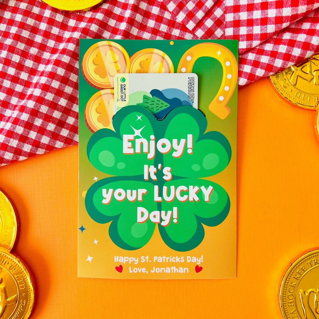 St Patricks Day Gift Card Holder Printable | St Paddys Day Staff ...
