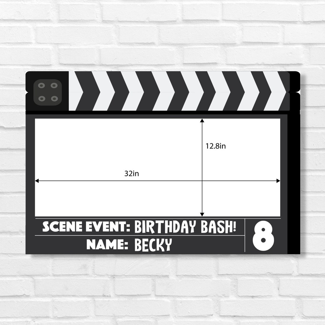 Movie Night Photo Booth Frame Printable (editable Text) - Etsy