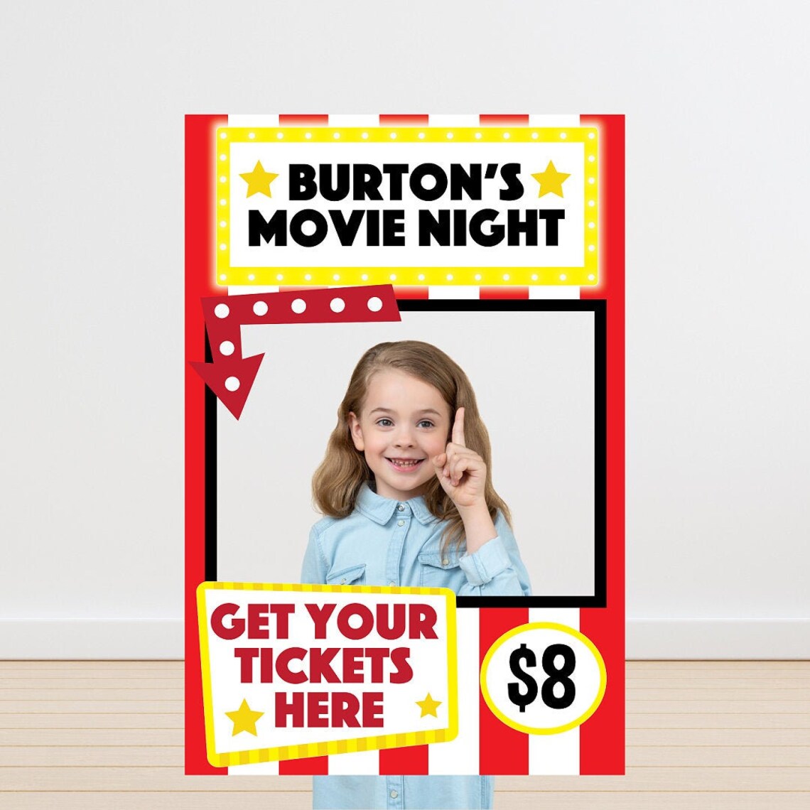 Movie Night Party Photo Booth/ Backyard Movie Night Ticket - Etsy