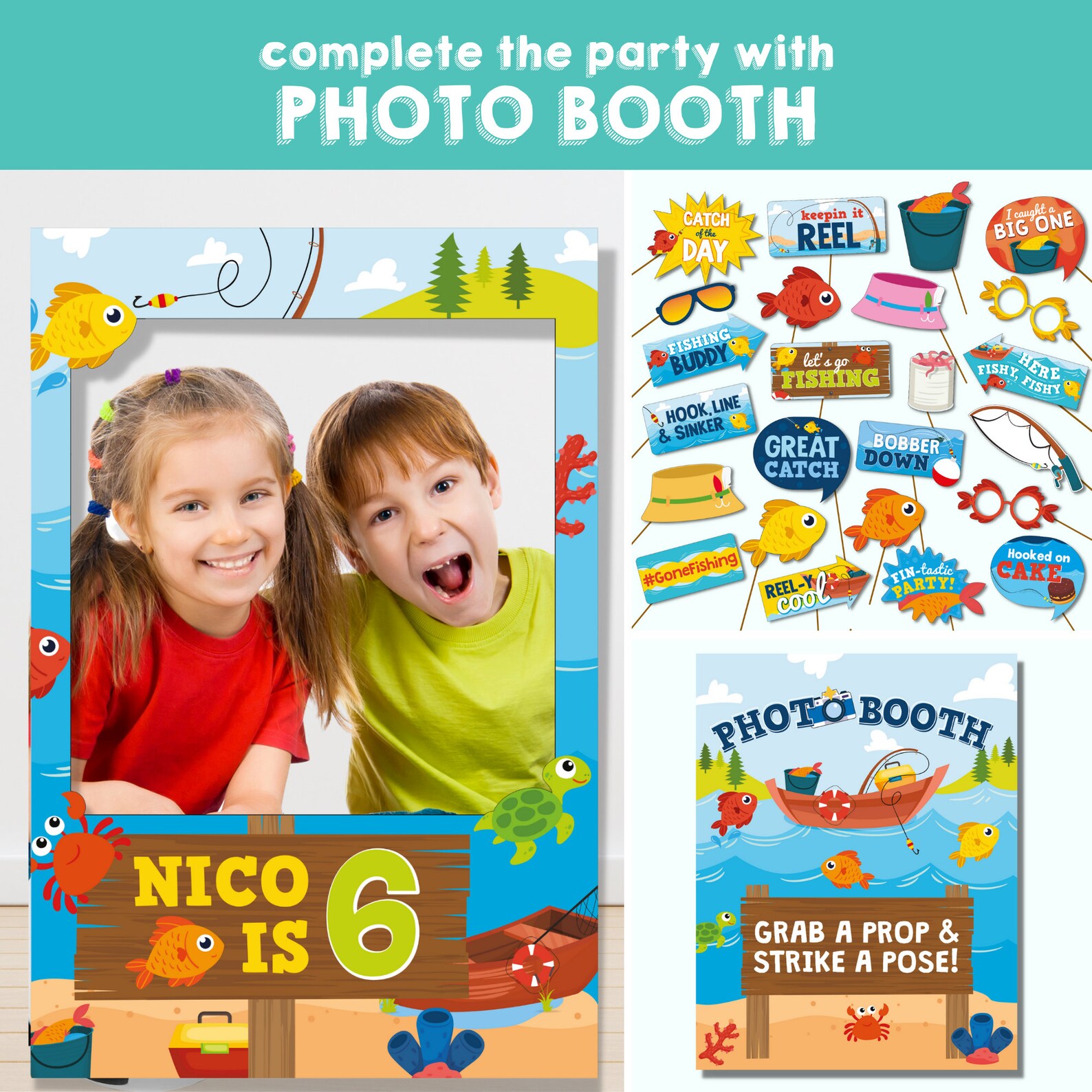 Fishing Party Games Pin the Fish Game Printable / Gone Fishing - Etsy