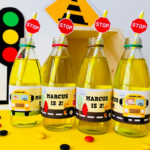 Wheels on the Bus Bottle Wrapper/ Wheels on the Bus Bottle Label ...