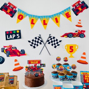 Car Racing Party Decorations Cut-outs Printable/ Race Car Party Decor ...