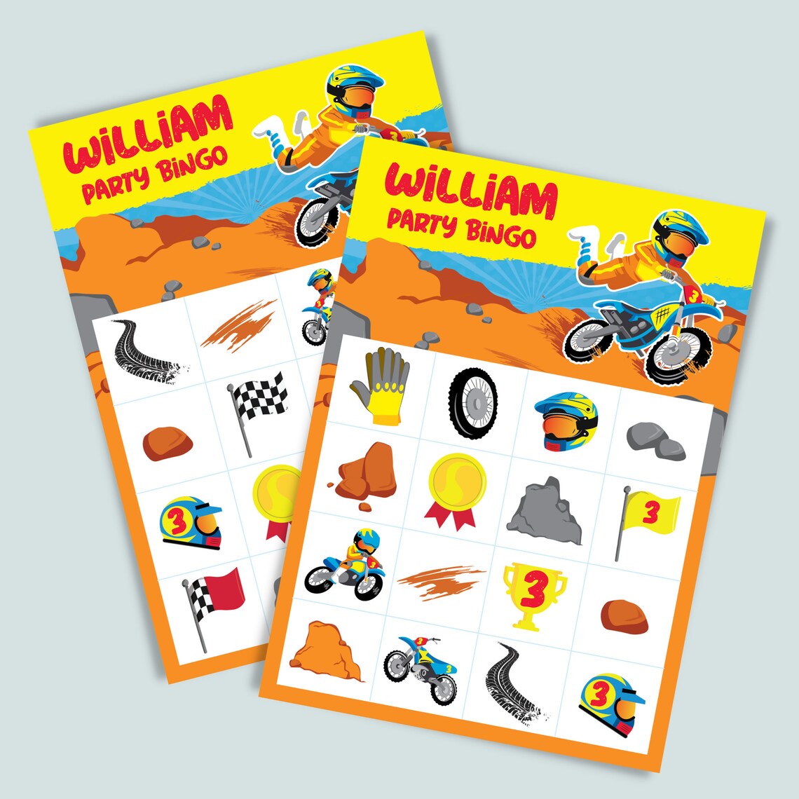 Dirt Bike Party Games Party Activities Kit/ Motocross Party | Etsy