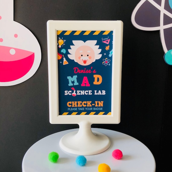 Girl Science Party Sign Printable/ Science Lab Access Sign in Pink ...