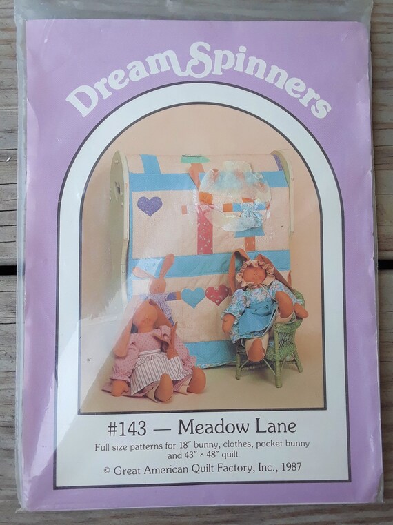 Sewing & Needlecraft Meadow Lane Quilt and Bunny Doll Pattern # 143 by ...