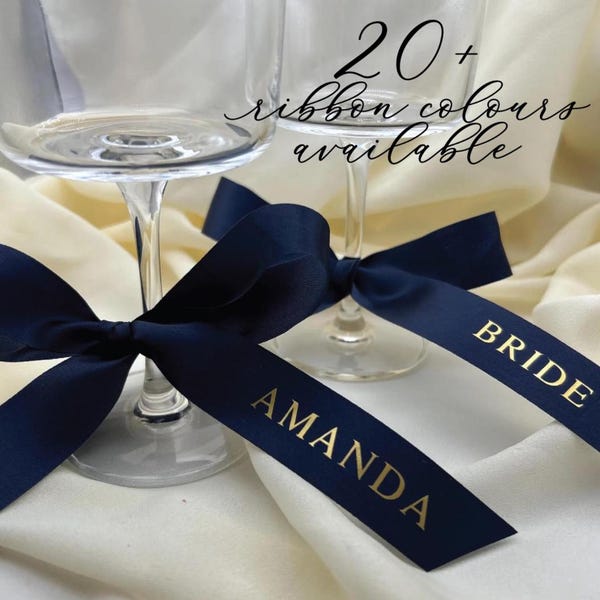 Bow Ribbon Name Tags - Etsy UK