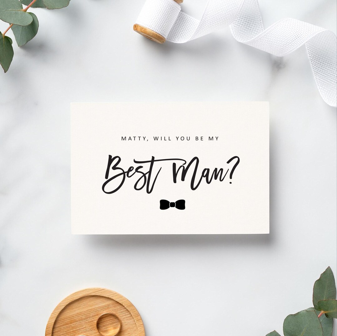 Will You Be My Best Man Card | Personalised Will You Be Card | Wedding ...