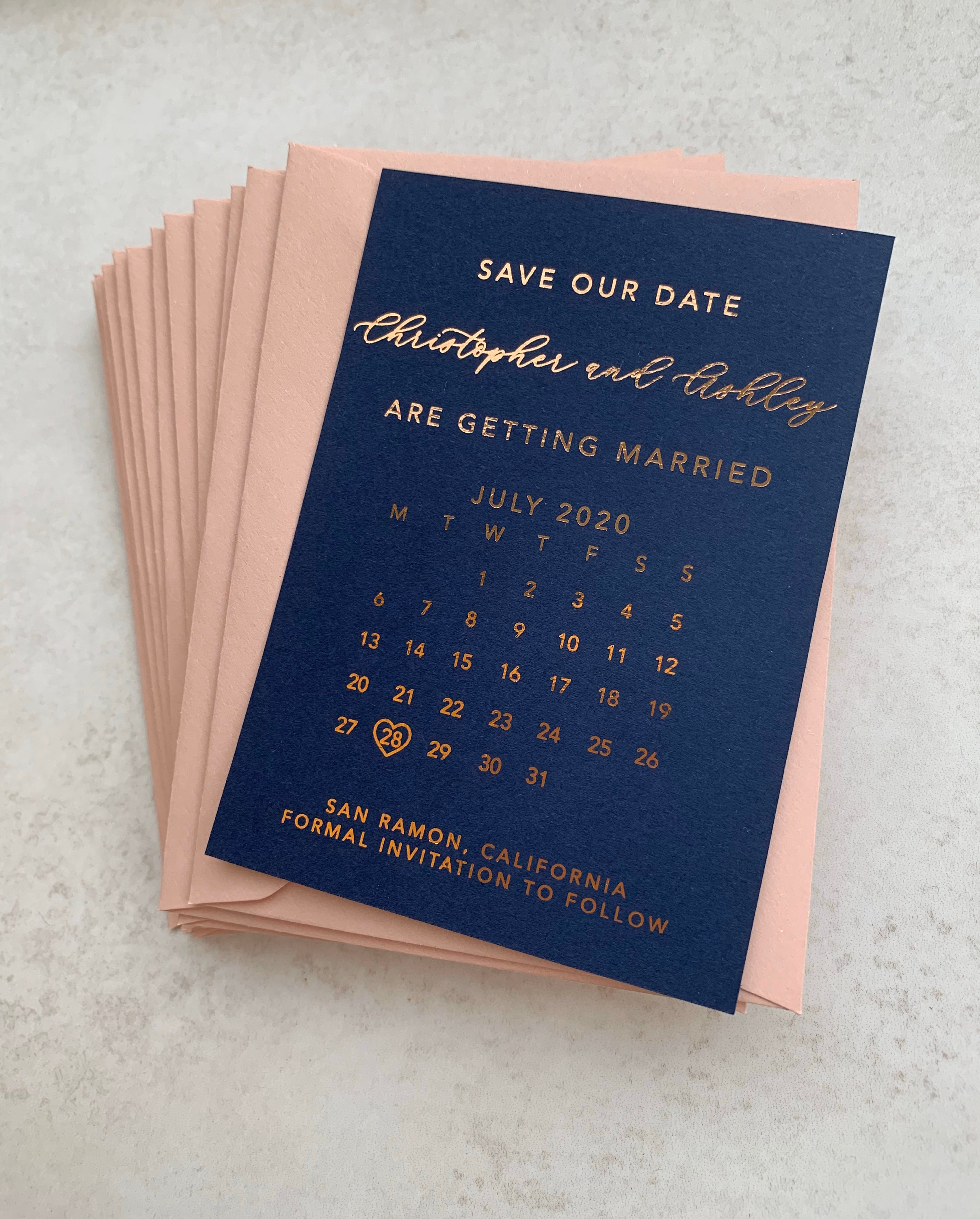 Foil save the date wedding invitation save our date vellum | Etsy