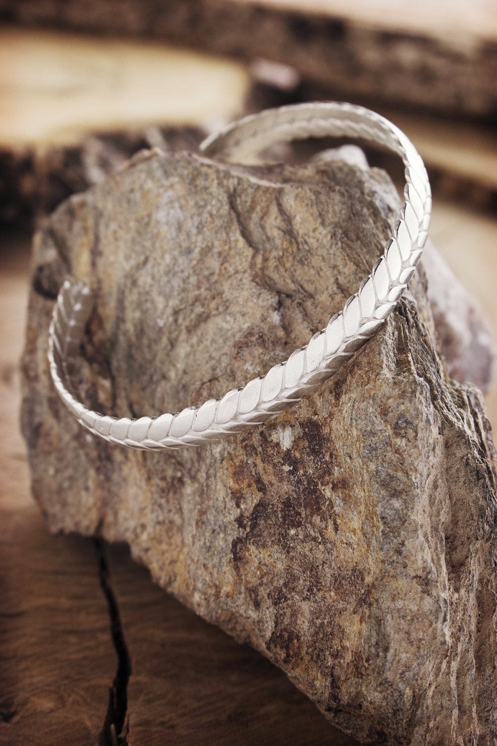 Solid Silver, Geometric Patterned Bracelet, Solid Silver Oval Bangle ...