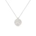 Solid Silver Disc Pendant, 925 Sterling Silver Necklace, Small ...
