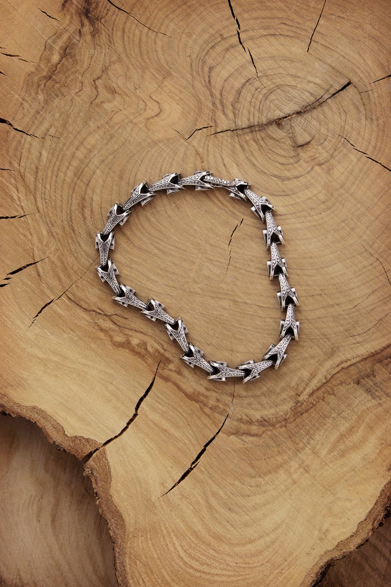 Dragon Link Chain Bracelet 925 Solid Sterling Silver - Etsy