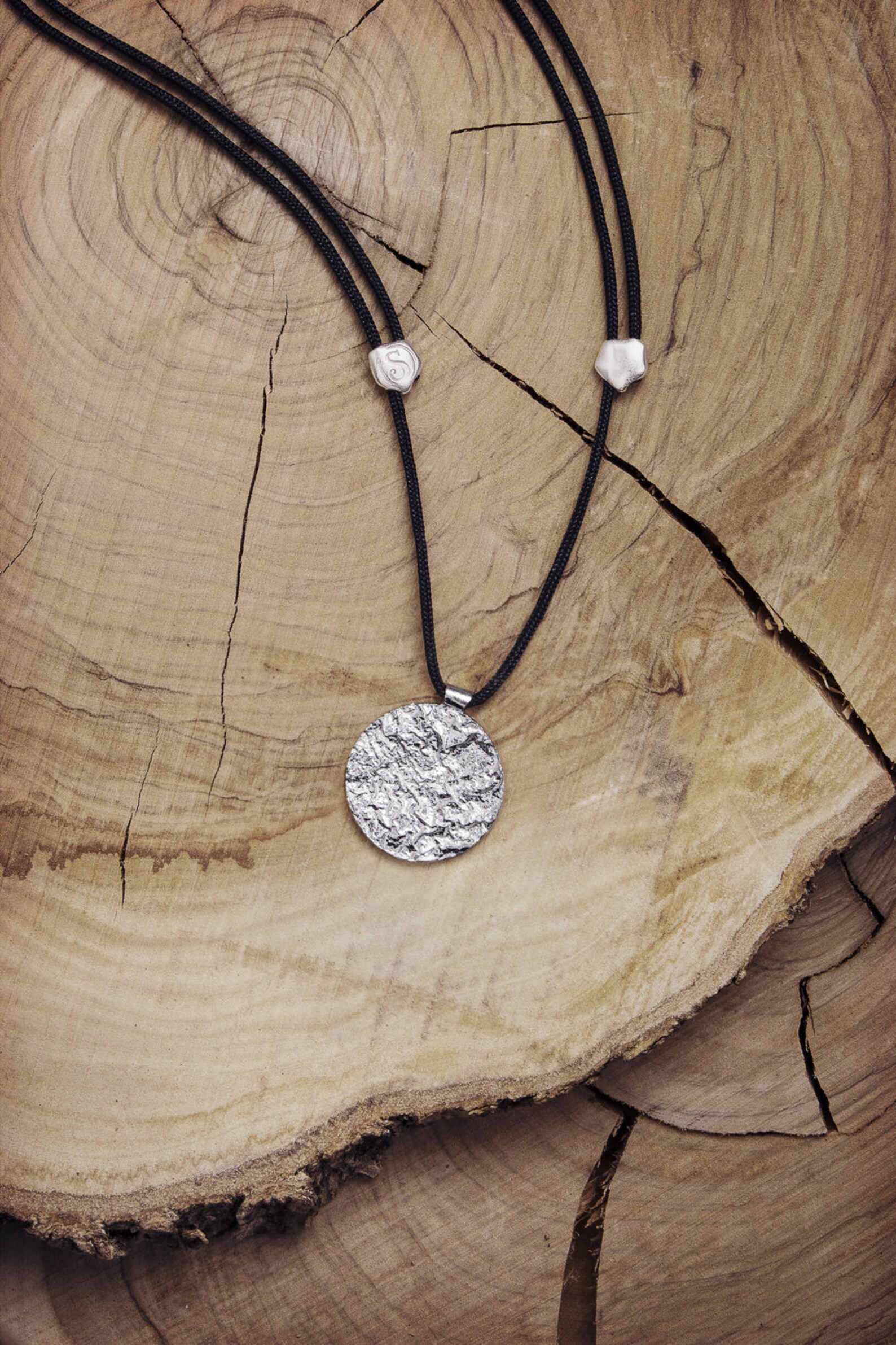 Solid Silver Disc Pendant 925 Sterling Silver Necklace Small | Etsy