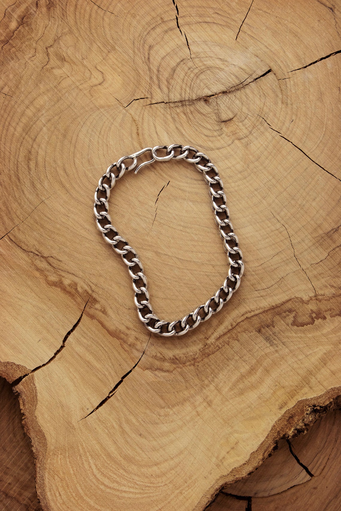 Thick Wheat Style Chain Bracelet 925 Solid Sterling Silver | Etsy