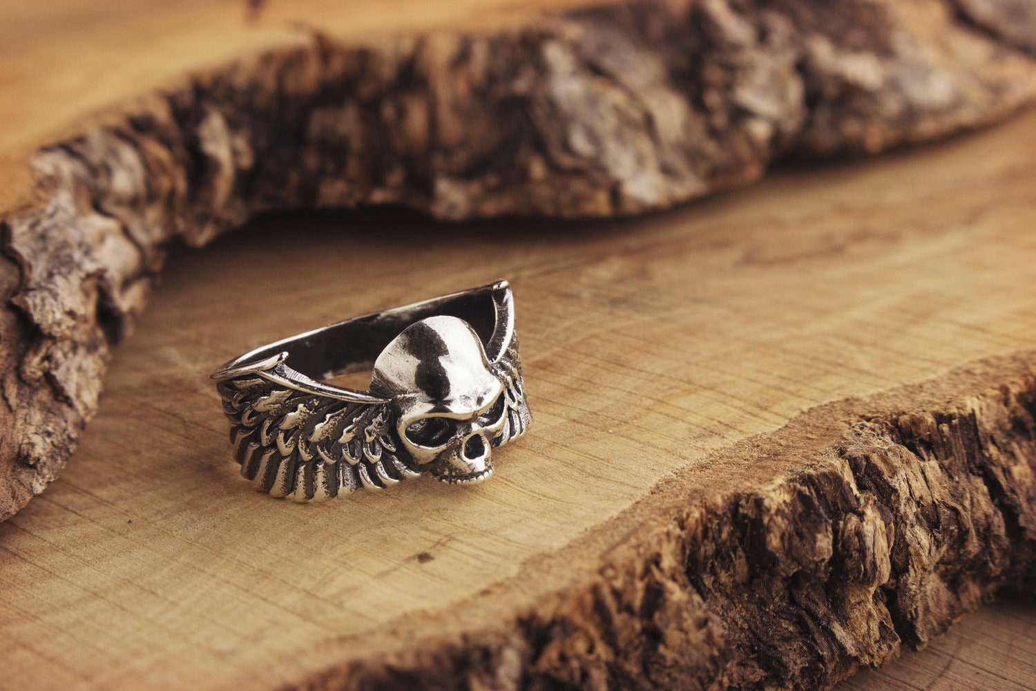 Solid Silver Skull Ring 925 Sterling Silver Unisex Band - Etsy