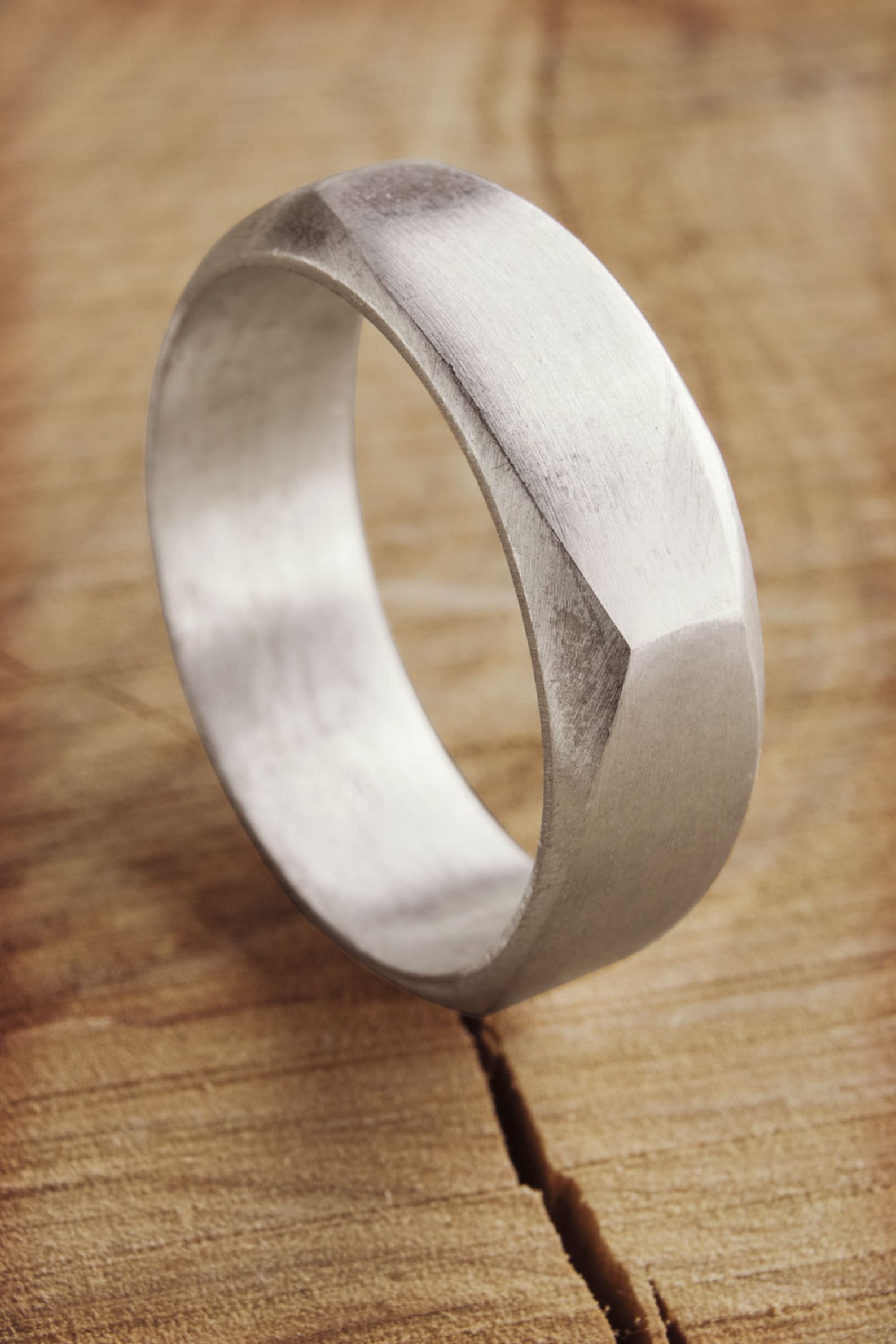 Satin Finish Silver Ring Round Square Band 925 Solid - Etsy