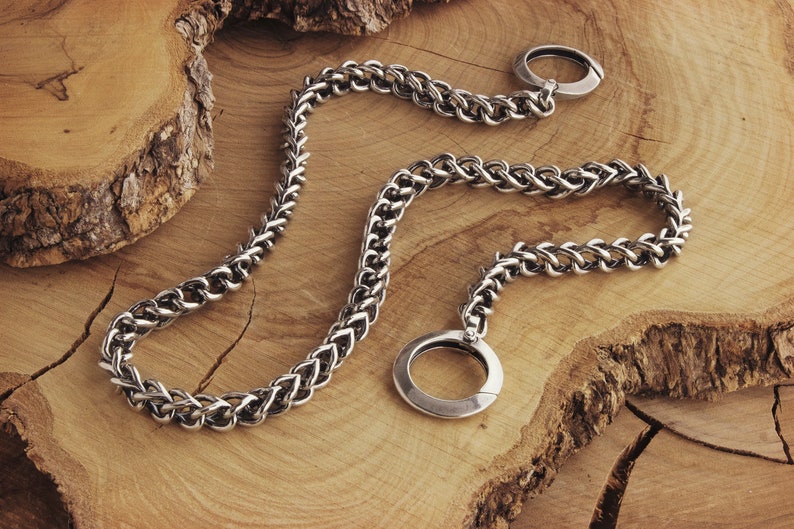 Thick Silver Key Chain Oxidized Woven Links 925 Solid - Etsy