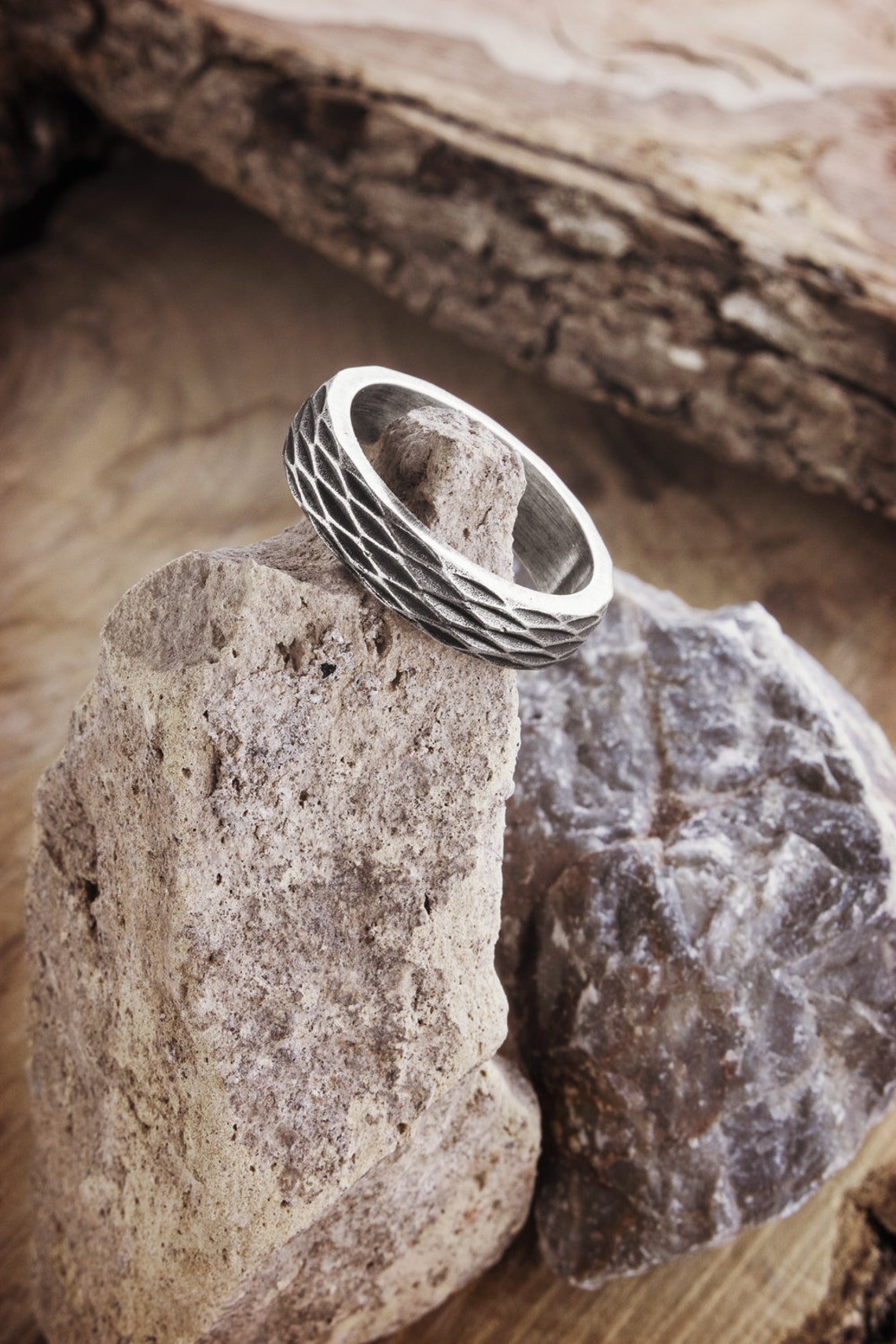 Sterling Silver Ring Oxidized Thick Ring Black Silver | Etsy