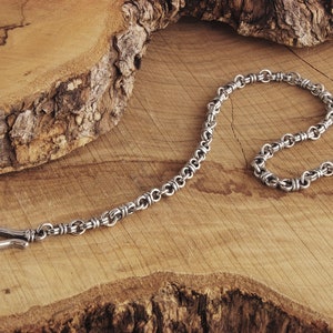 Solid Sterling Silver Link Chain Bracelet, 925 Oxidized Silver, Wire ...