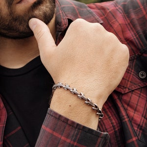 Dragon Link Chain Bracelet, 925 Solid Sterling Silver Bracelet, Dragon ...