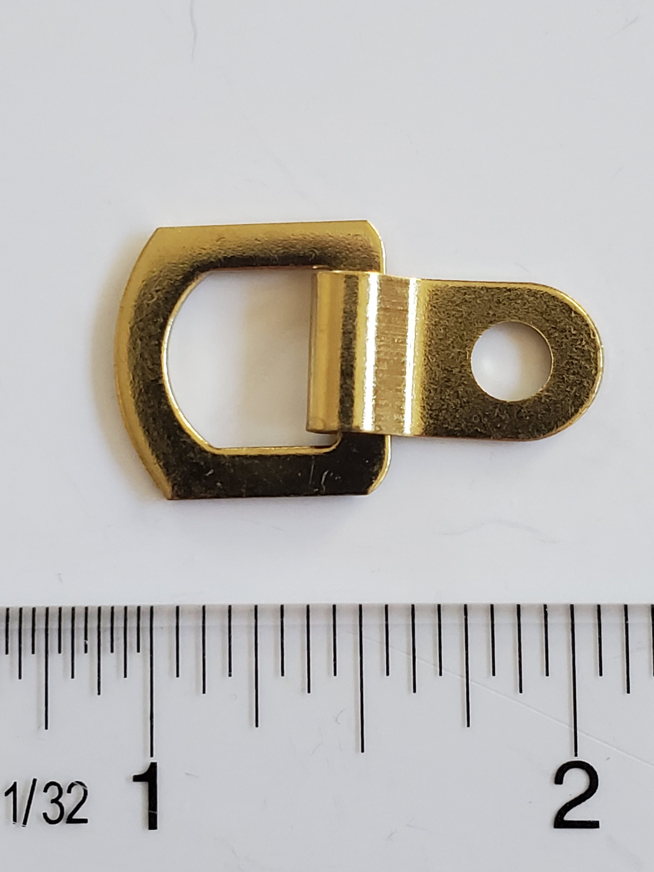 D Ring Strap Hanger Brass Plated Medium One Hole w/Screws | Etsy