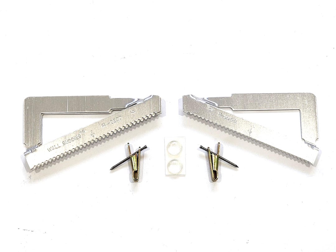 Wallbuddie Metal Picture Frame Hangers, Self Leveling, Corner Hanging ...