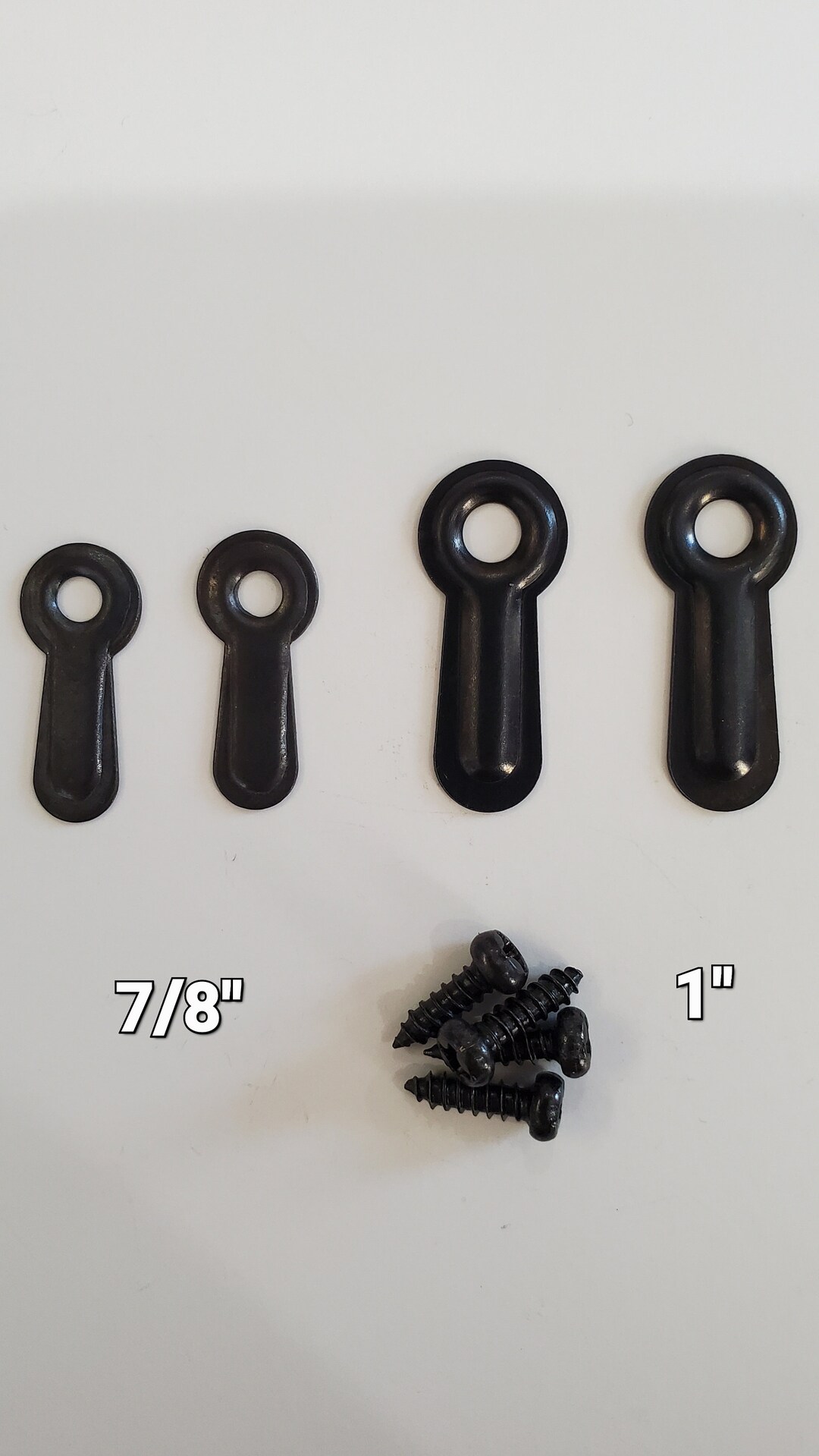 50-100 Pack, Black Oxide Embossed Turn Buttons W/screws, 13/16" or 1 ...