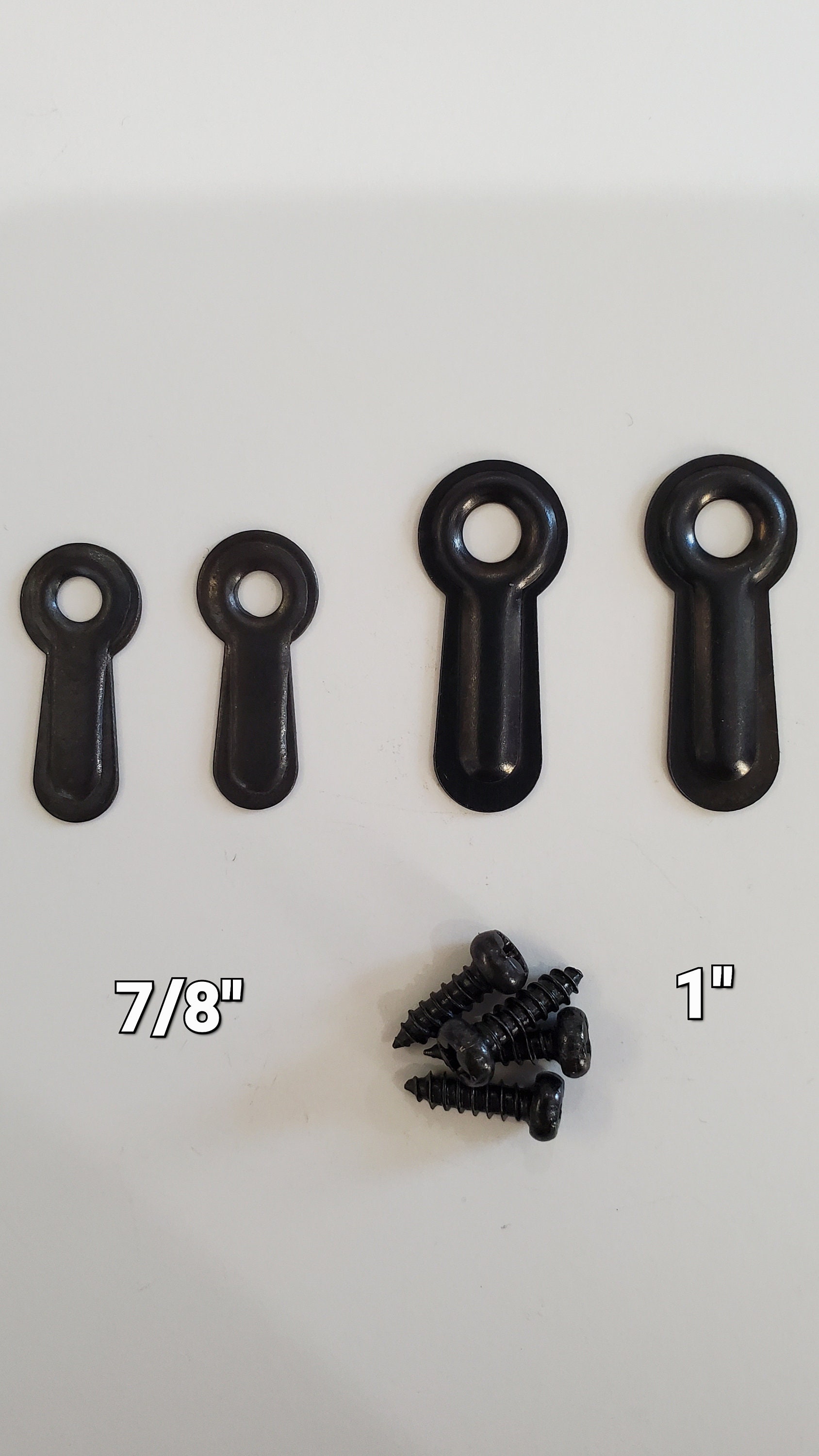 50-100 Pack, Black Oxide Embossed Turn Buttons W/screws, 13/16" or 1 ...