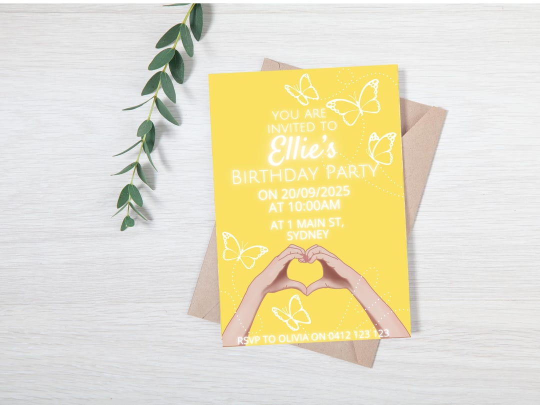 Fearless Era Birthday Party DIGITAL DIY Template Invitation Invite ...