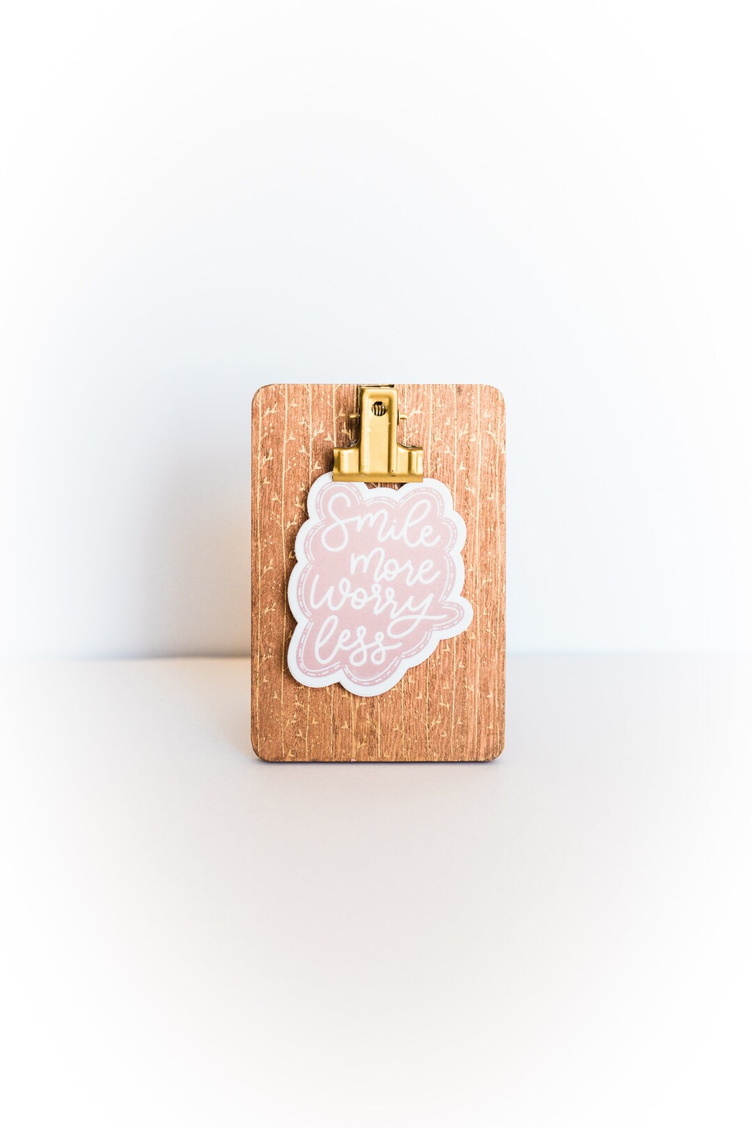 Smile More Worry Less 3'' Die-cut Sticker Laptop Sticker Water Bottle ...