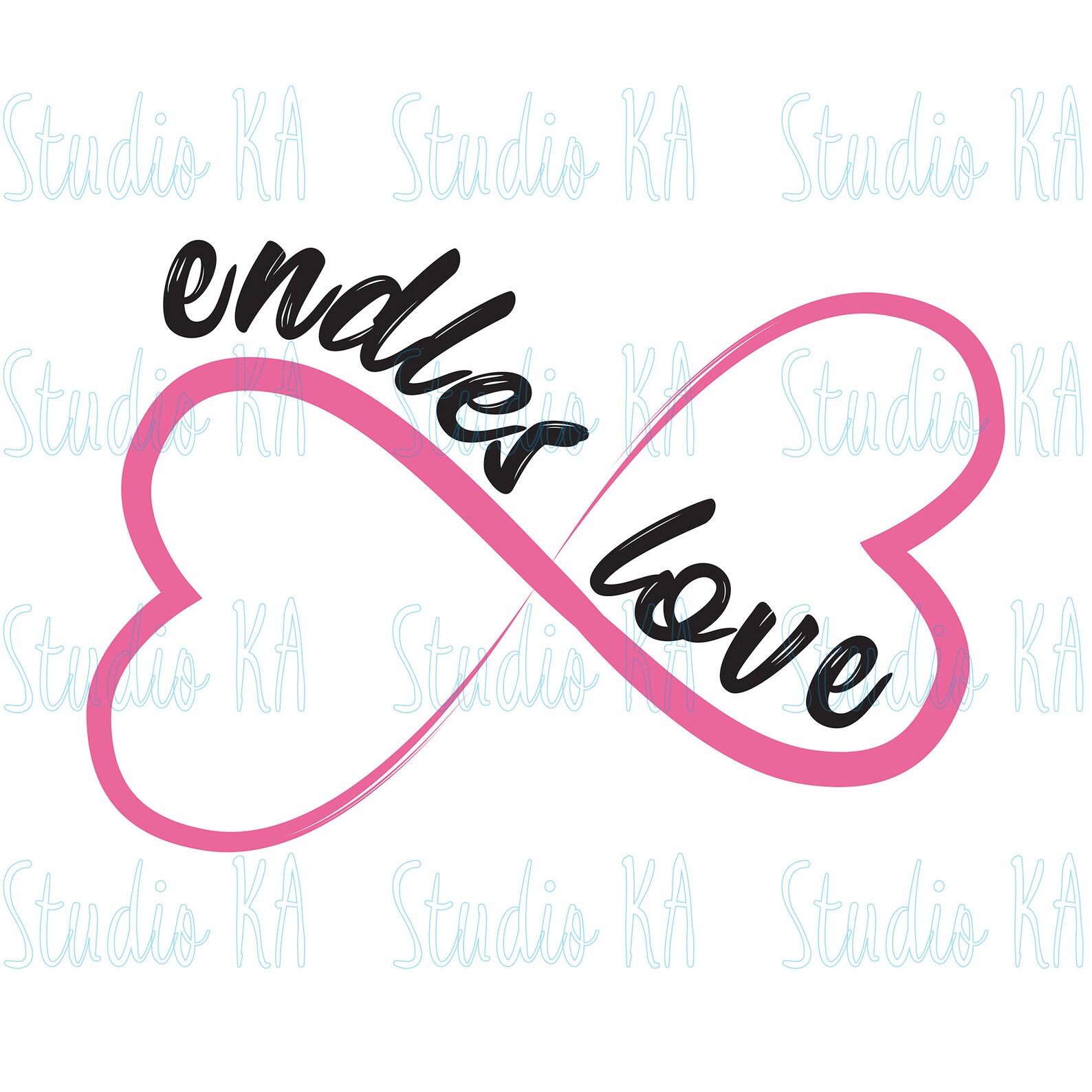 Endless Love Svg File for Valentine's Day, Infinity Love Svg, Infinity ...