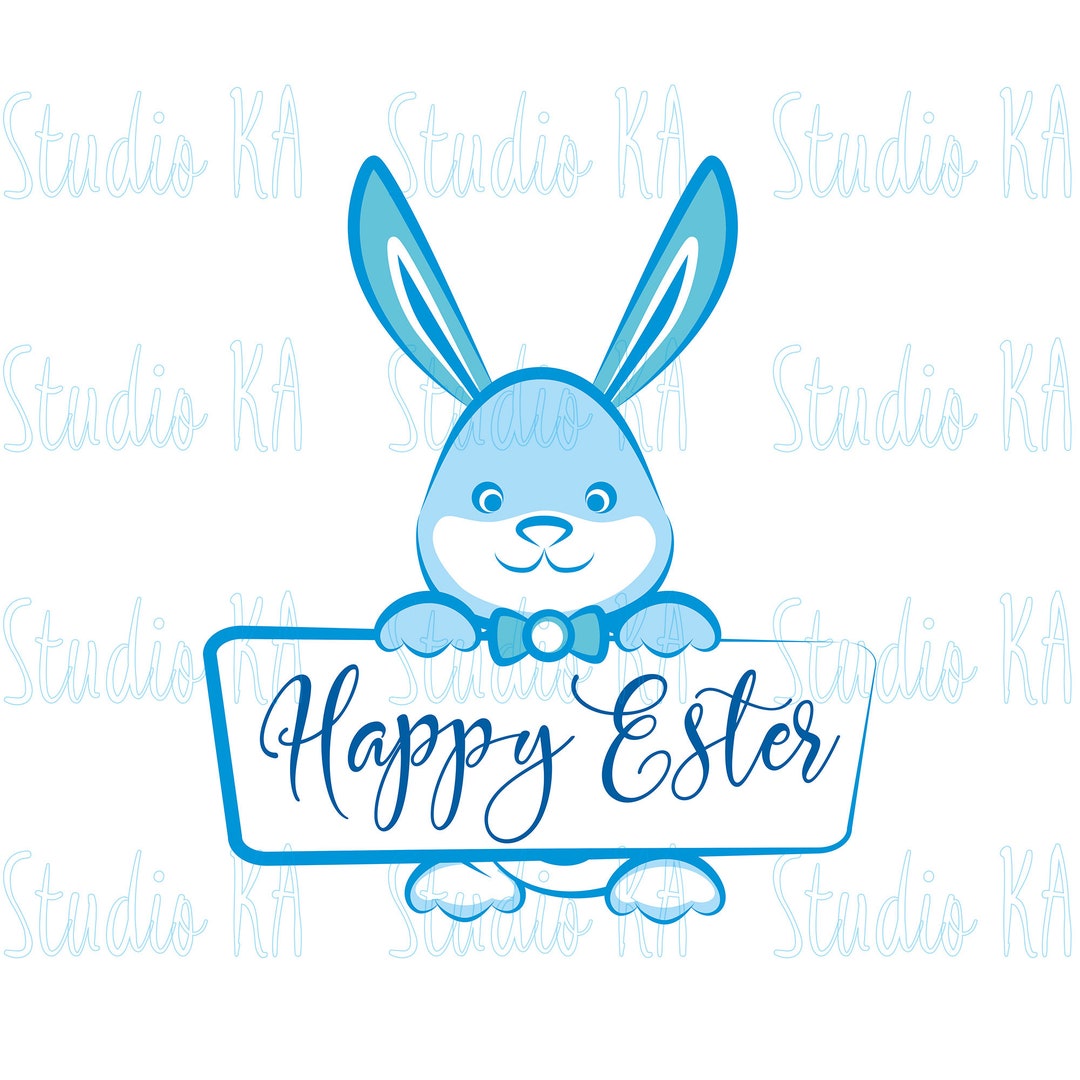 Happy Easter Bunny Svg, Easter Sign, Easter Clipart, Easter Bunny for ...