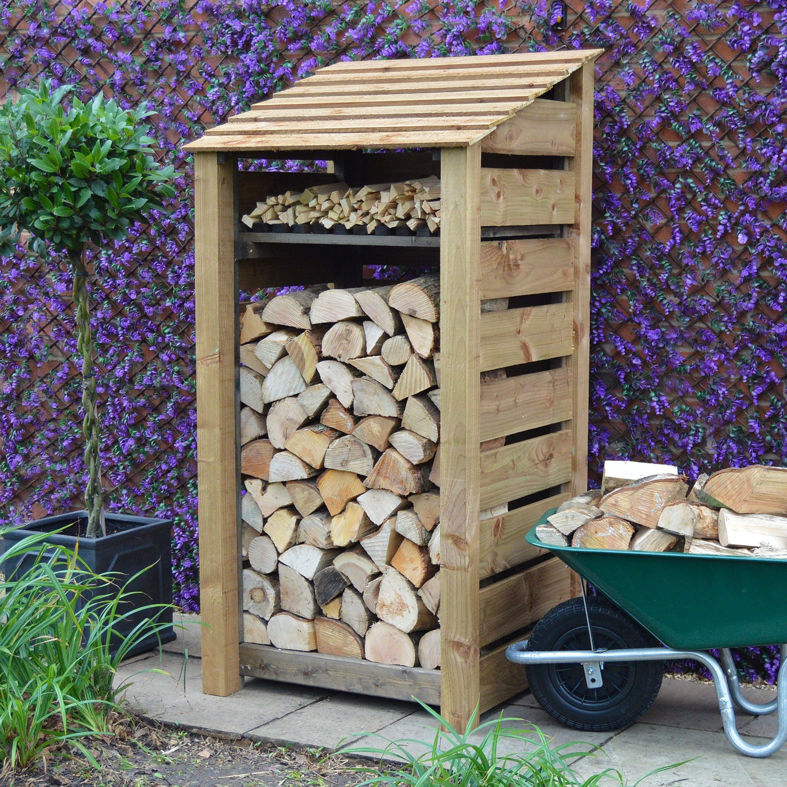 Outdoor Wooden Log Store 6ft Tall X 3ft Wide Burley - Etsy UK