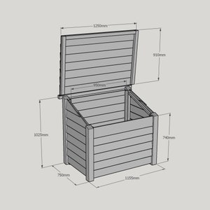 Wooden Garden Storage Unit Parcel Chest Box Organiser Pickworth - Etsy