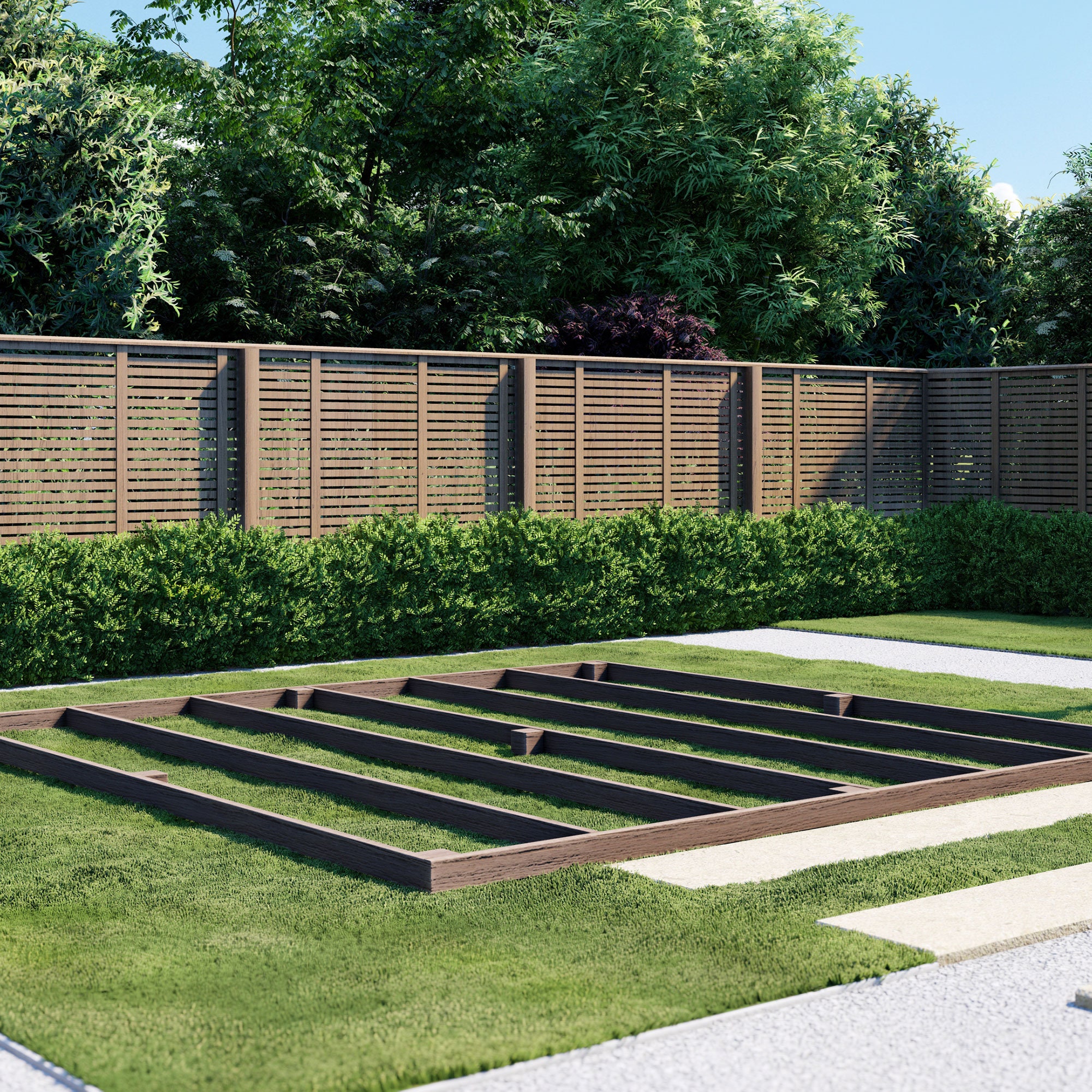 Outdoor Wooden Decking Base Kit 4x2 - Etsy UK