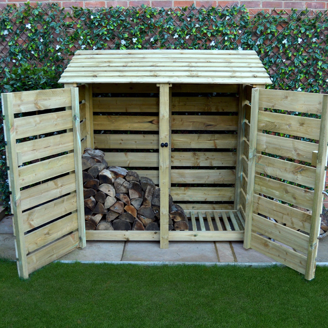 Outdoor Wooden Log Store 6ft Tall X 6ft Wide Hambleton - Etsy UK
