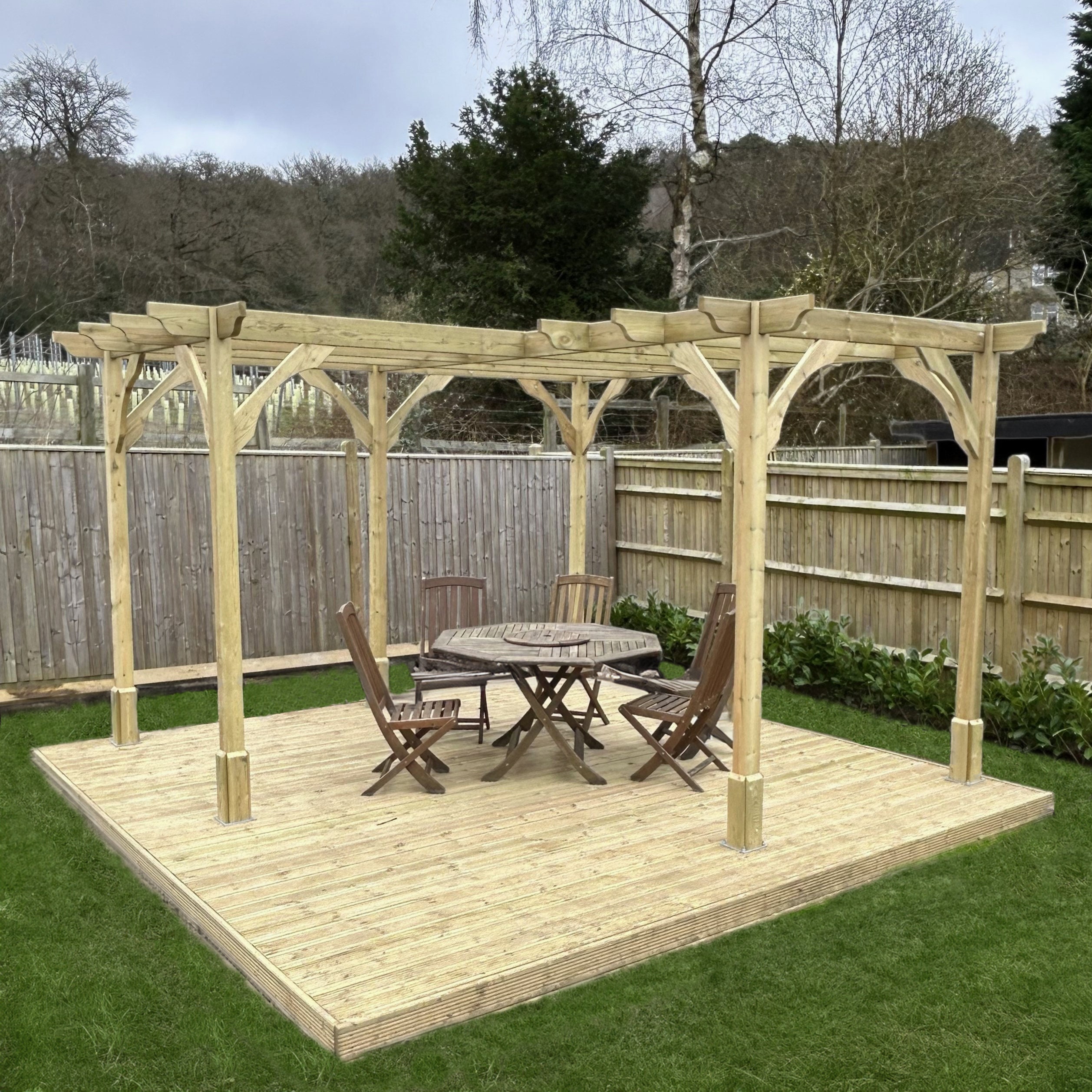 Wooden Garden Gazebo Corner Pergolakit Premium Corner Pergola Design ...